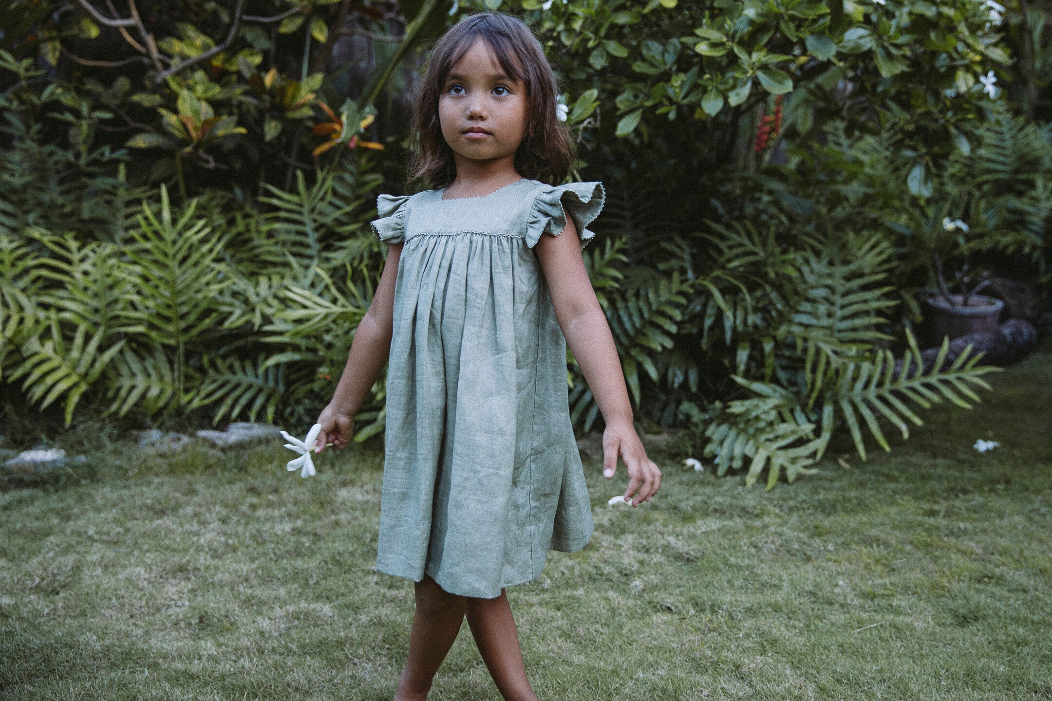 the felicity dress in moss – Kara Thoms Boutique